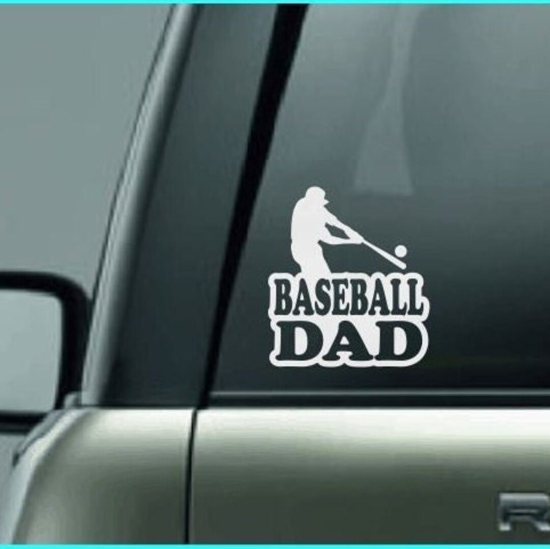 Baseball Dad, Baseball Dad Car Decal, Baseball Dad Sticker, Batter ...