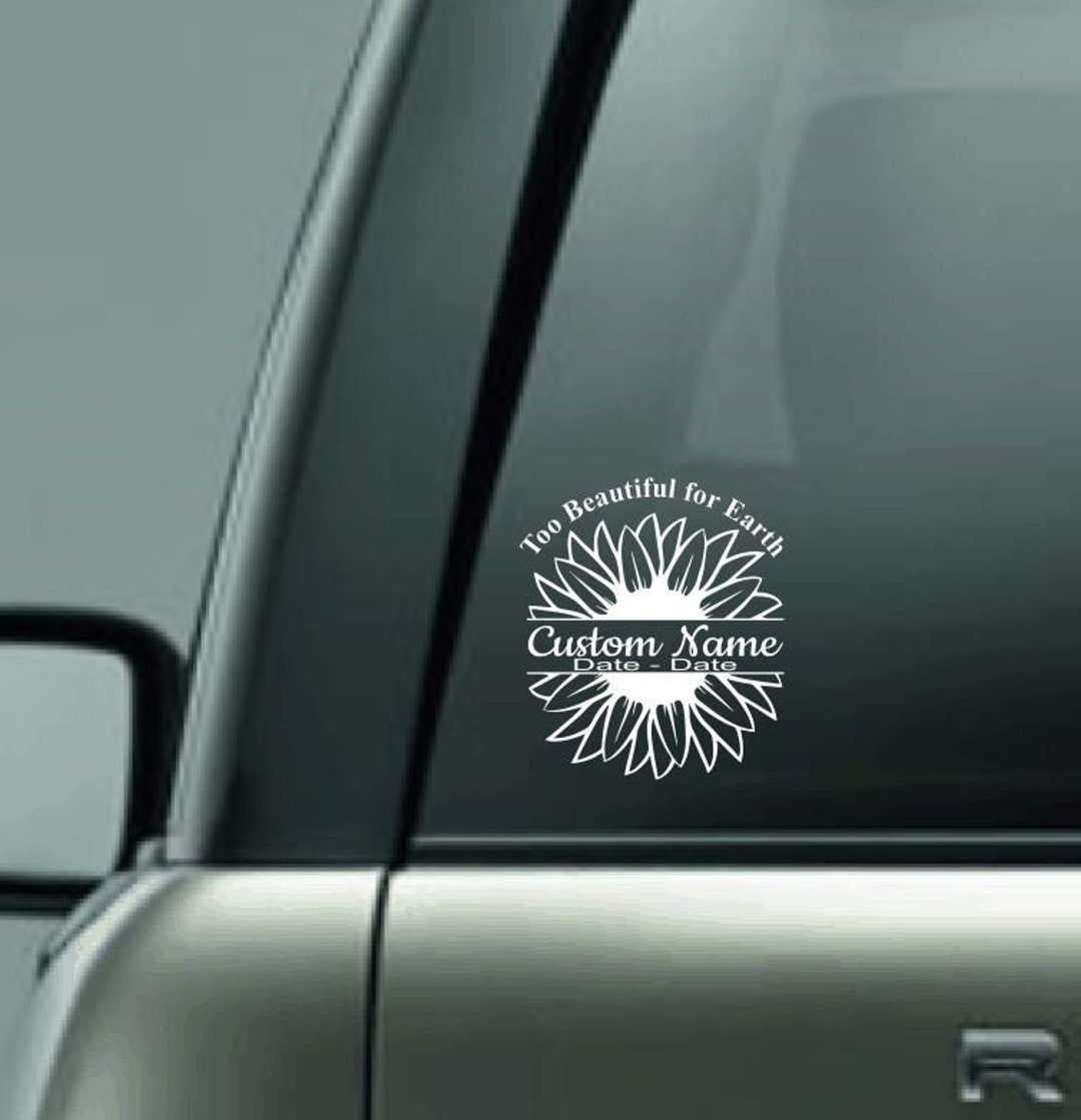 Personalized Car Memorial Car Decal, Custom Name Vinyl Decal, in Loving ...