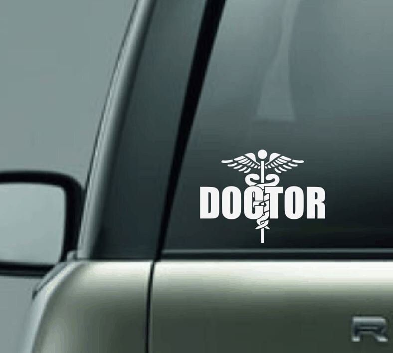Physician Car Decal, Caduceus Car Decal, Proud Doctor Car Decal, Doctor ...