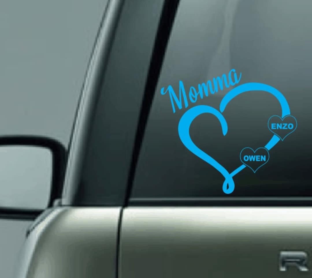Grandma Decal With Names, Personalized Grandmother Car Decal, Custom ...