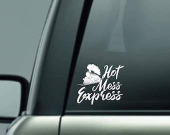Hot Mess Express Car Sticker - Etsy