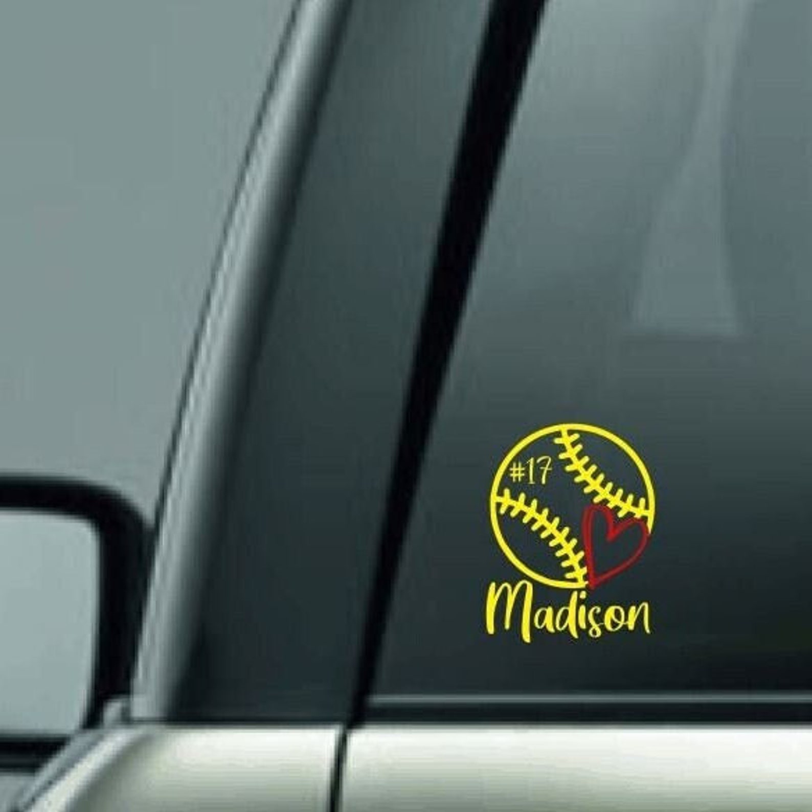 Softball Player Decal Personalized Softball Vinyl Decal - Etsy