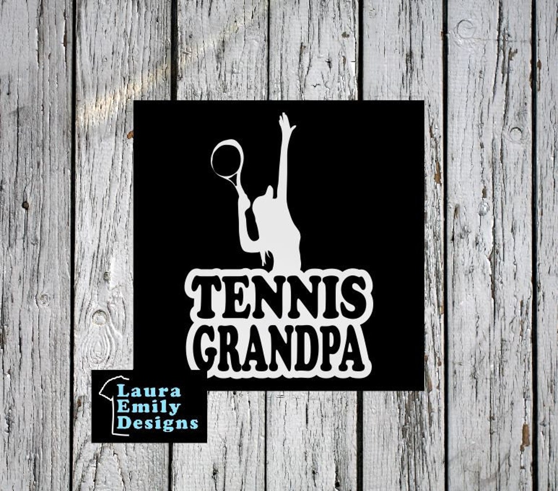 Tennis Grandpa Tennis Grandpa Car Decal Tennis Grandpa | Etsy