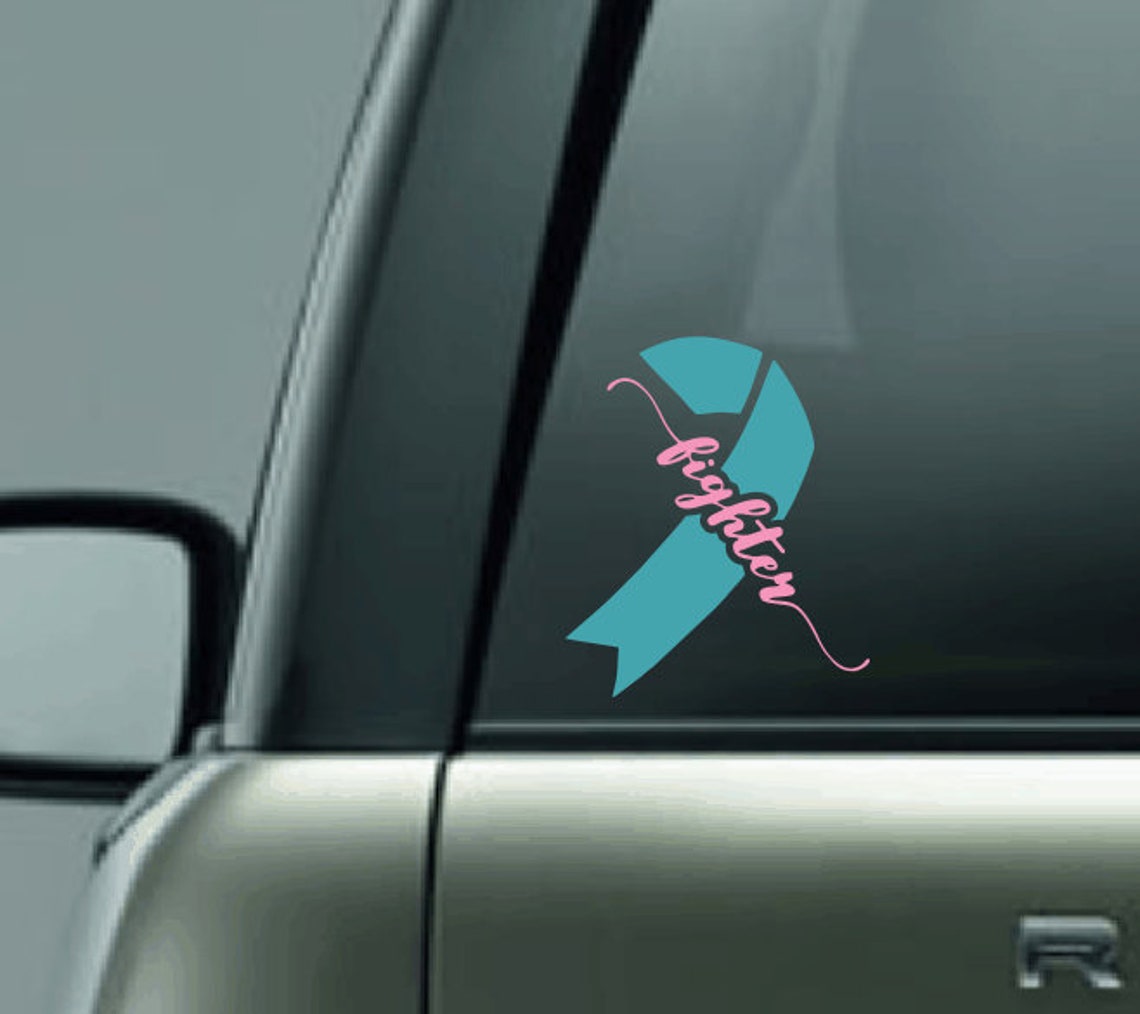 Breast Cancer Fighter Decal, Metastatic Breast Cancer Vinyl Decal, Male ...