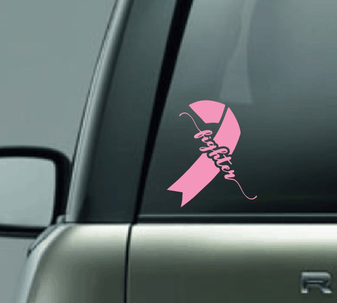 Breast Cancer Fighter Decal, Metastatic Breast Cancer Vinyl Decal, Male ...