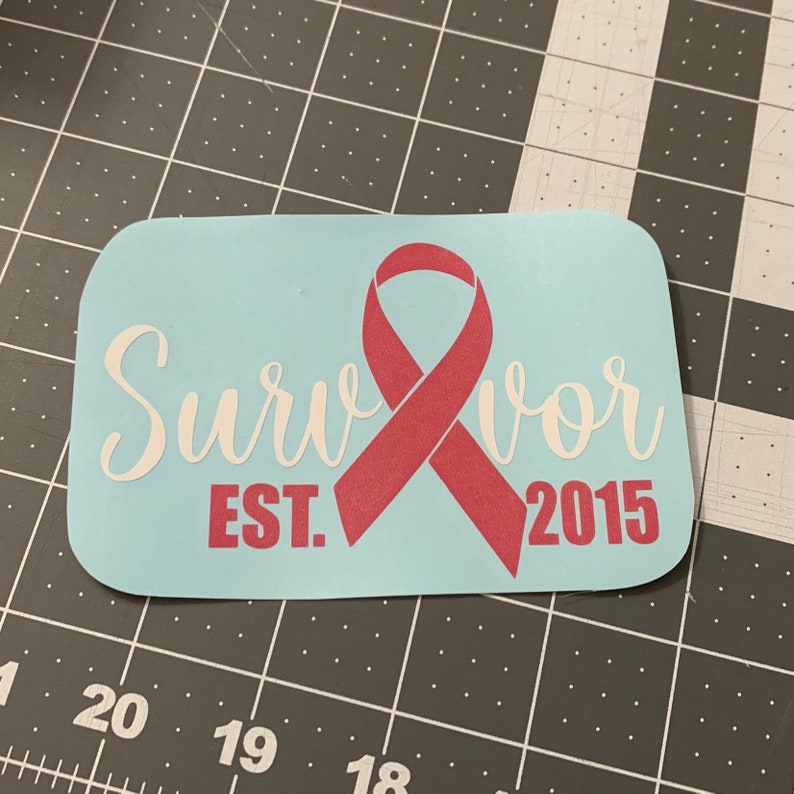 Personalized Survivor Car Decal Cancer Ribbon Car Sticker - Etsy