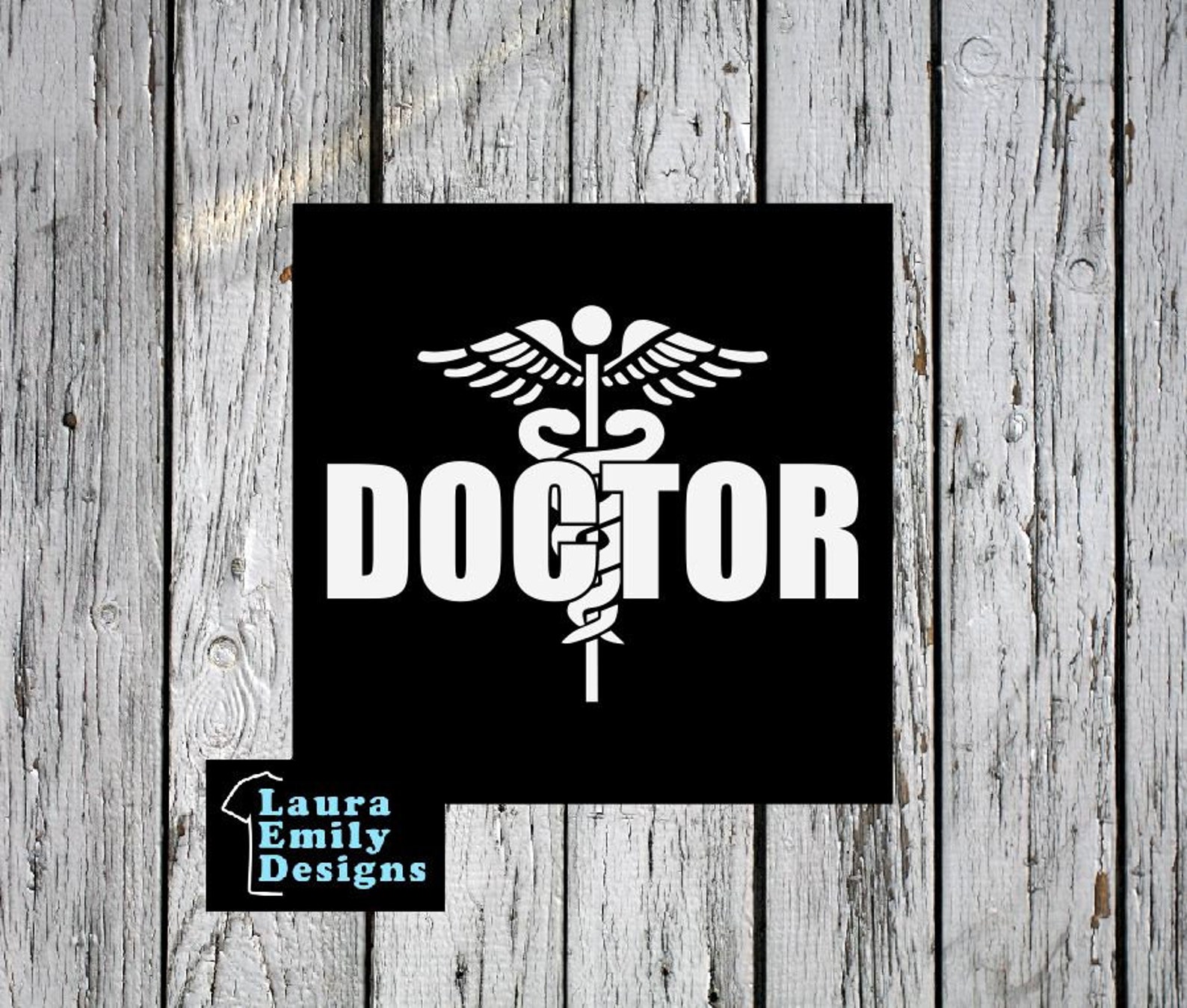 Physician Car Decal Caduceus Car Decal Proud Doctor Car - Etsy