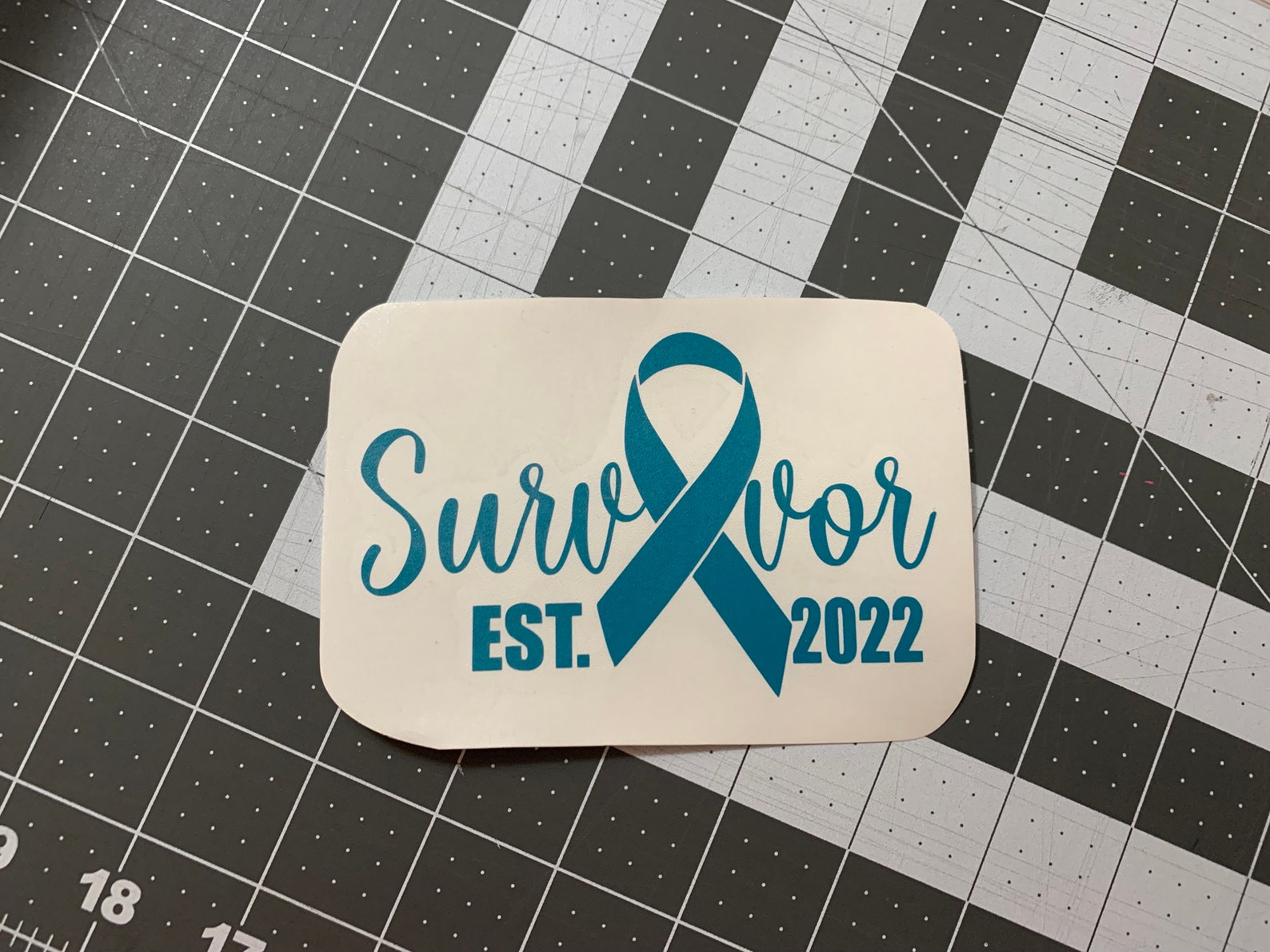 Personalized Survivor Car Decal Cancer Ribbon Car Sticker - Etsy