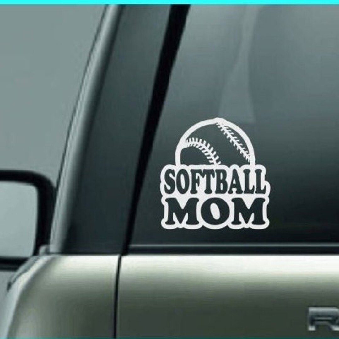 Softball Mom, Softball Mom Car Decal, Softball Mom Sticker, Softball ...