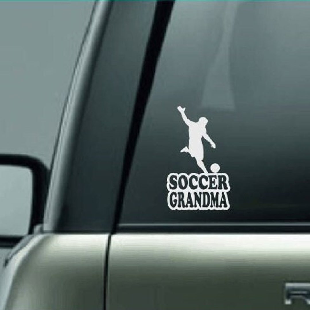 Soccer Grandma, Soccer Grand-mère Car Decal, Soccer Grandma Autocollant ...