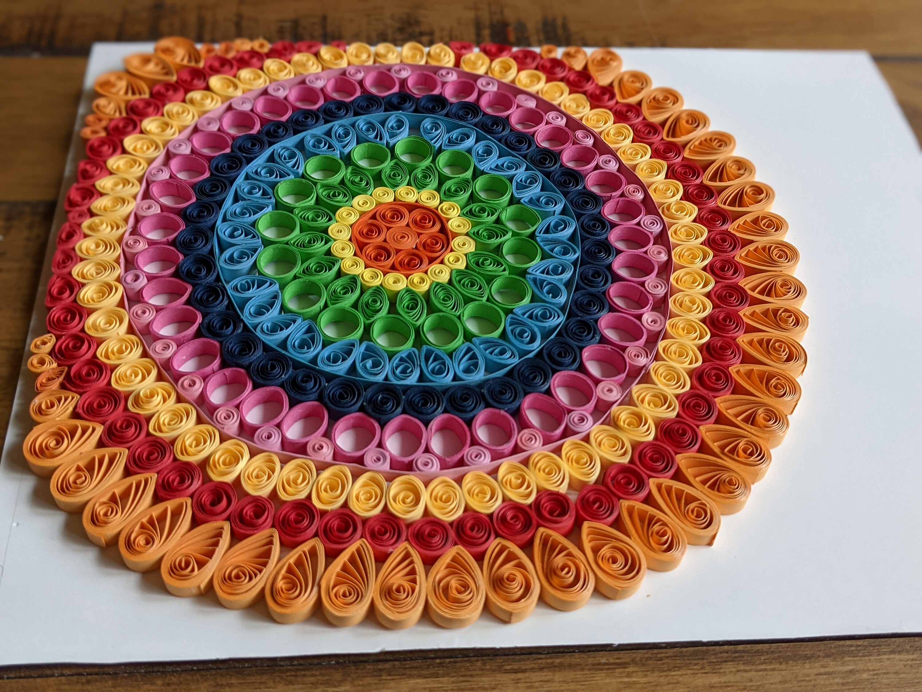 Mandala Paper Quilling in 8x10 Inches Shadow Box, 3D Art for Homes ...