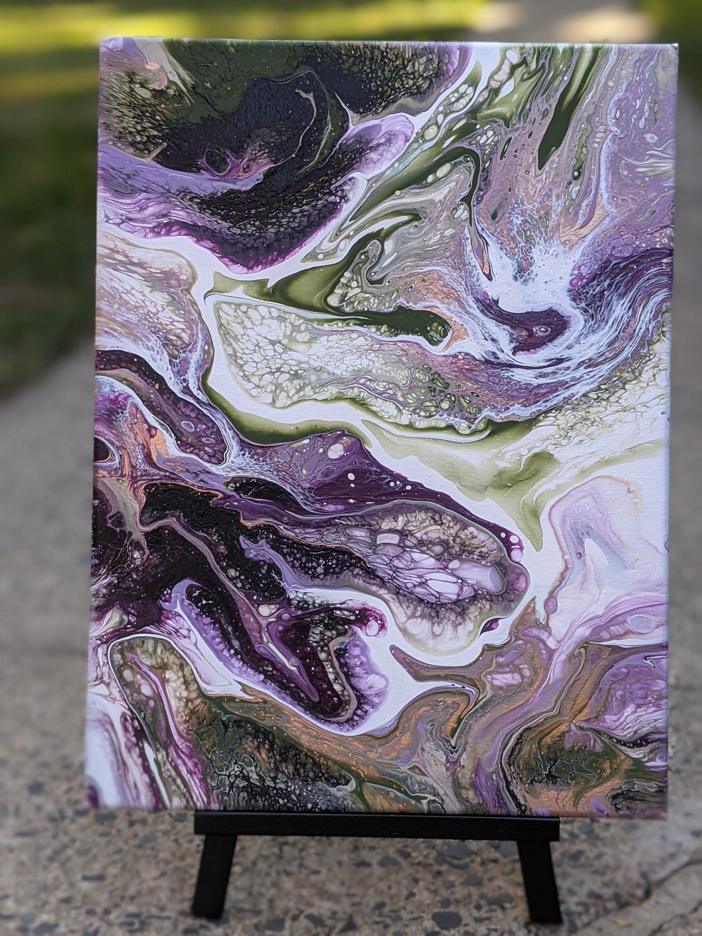 Wall Hanging, Abstract Handmade Acrylic Pour Painting, Contemporary Art ...
