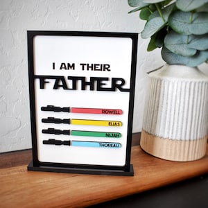 I Am Your Father Engraved Fathers Day Sign Fathers Day Gift ...