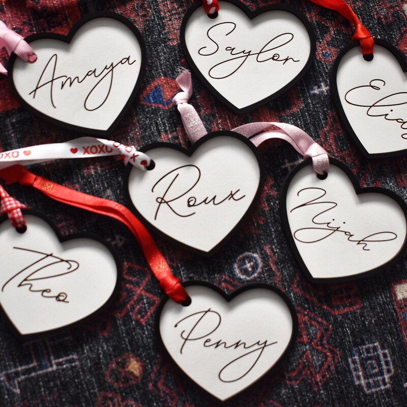 Heart Name Tag - Etsy