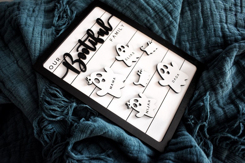 Our Bootiful Family Sign Customized Family Ghost Sign - Etsy