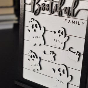Our Bootiful Family Sign | Customized Family Ghost Sign | Halloween ...