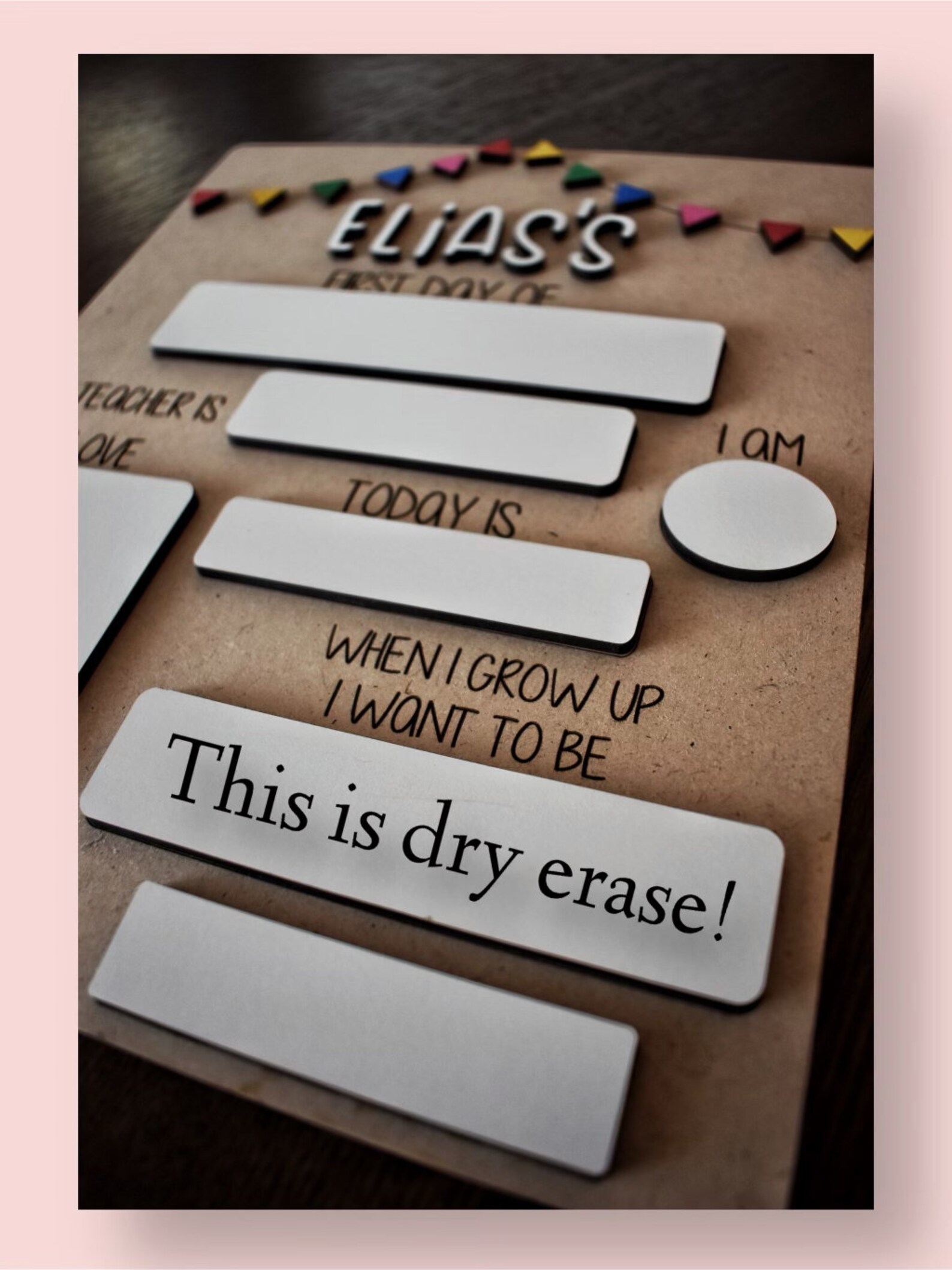 Dry Erase First Day of School Sign Personalized 1st Day of - Etsy