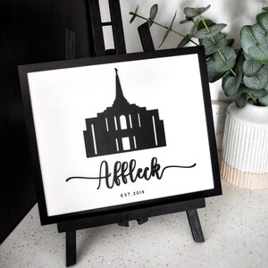 LDS Family Temple Last Name Sign | Temple Emblem Family Mormon Sign ...