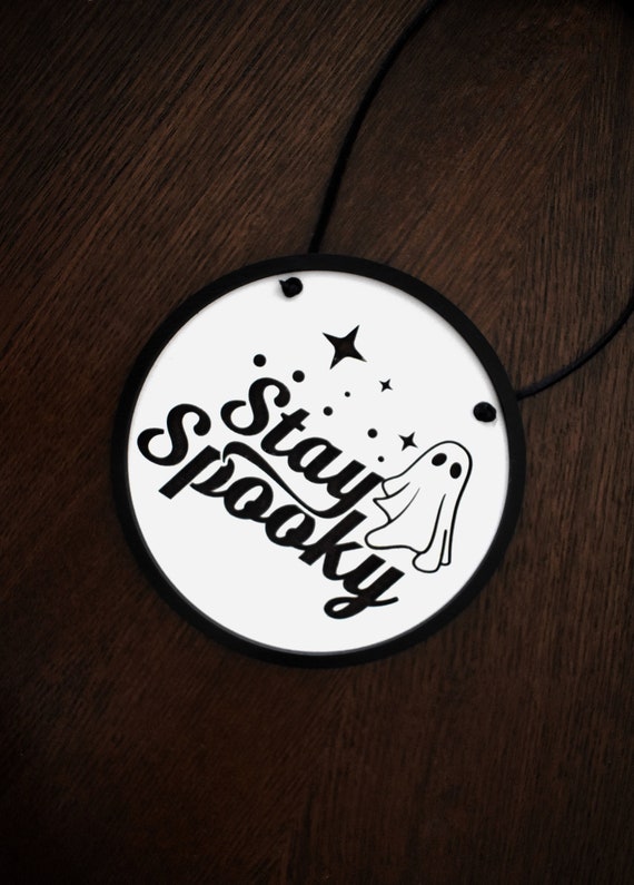 Stay Spooky Ghost Door Sign Halloween Door Sign Decor Cute - Etsy