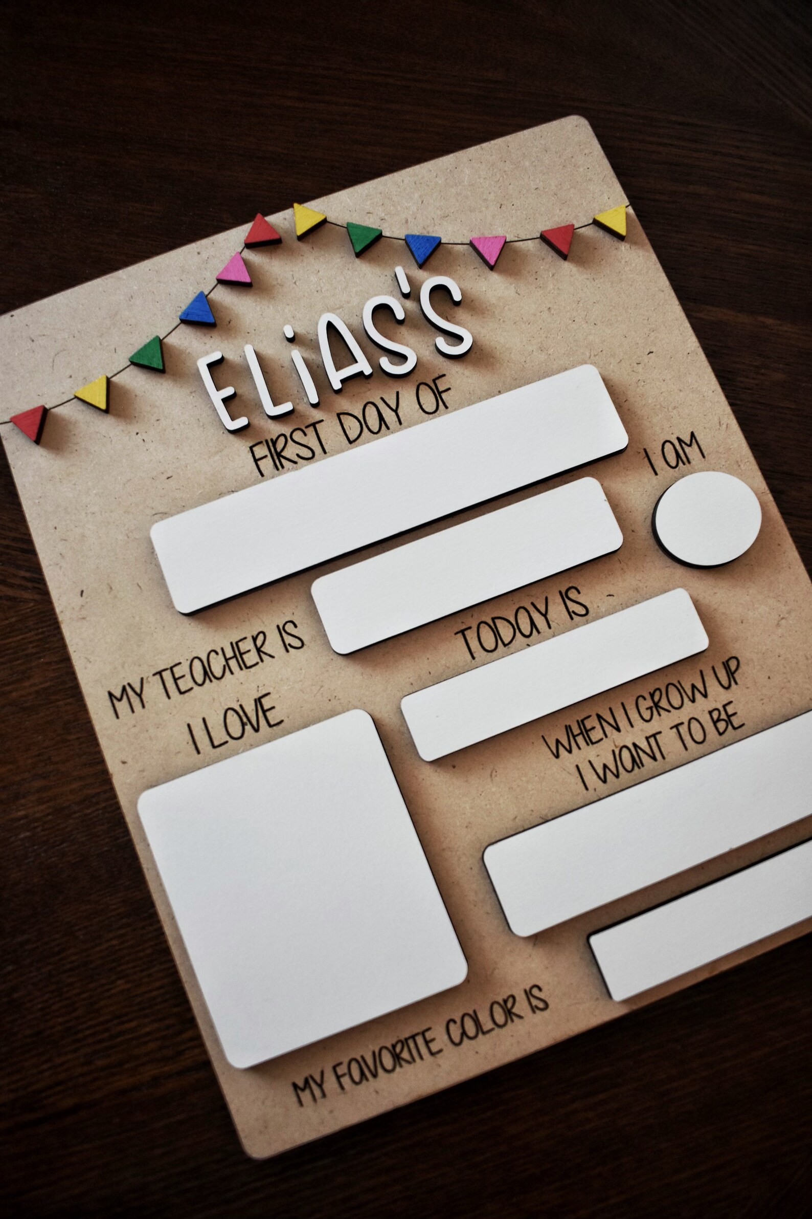 Dry Erase First Day of School Sign Personalized 1st Day of - Etsy