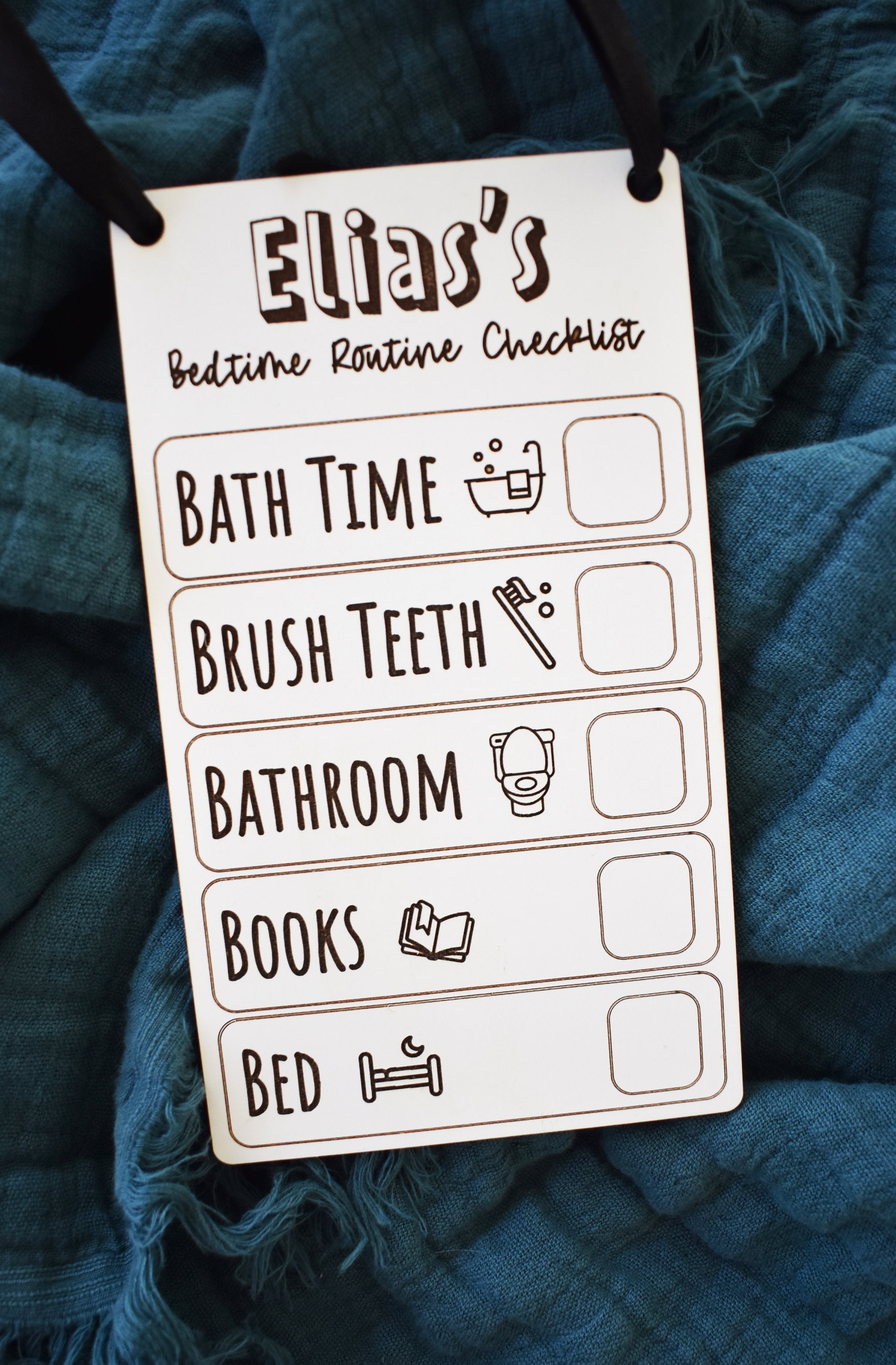 Personalized Bedtime Checklist Sign for Toddlers Dry Erase - Etsy