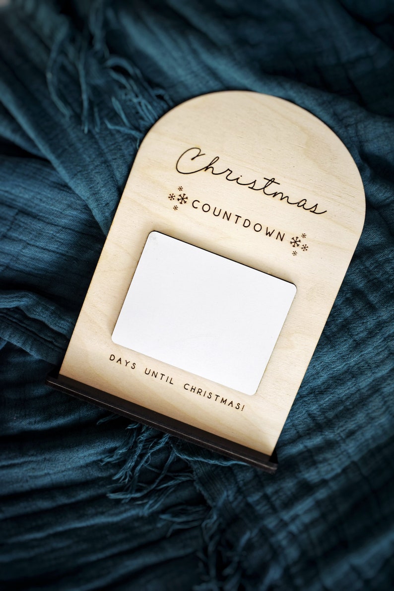Dry Erase Christmas Countdown Shelf Sitter Days Until - Etsy