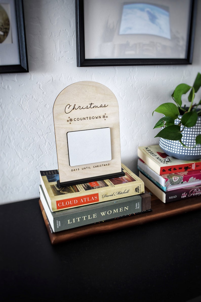 Dry Erase Christmas Countdown Shelf Sitter Days Until - Etsy