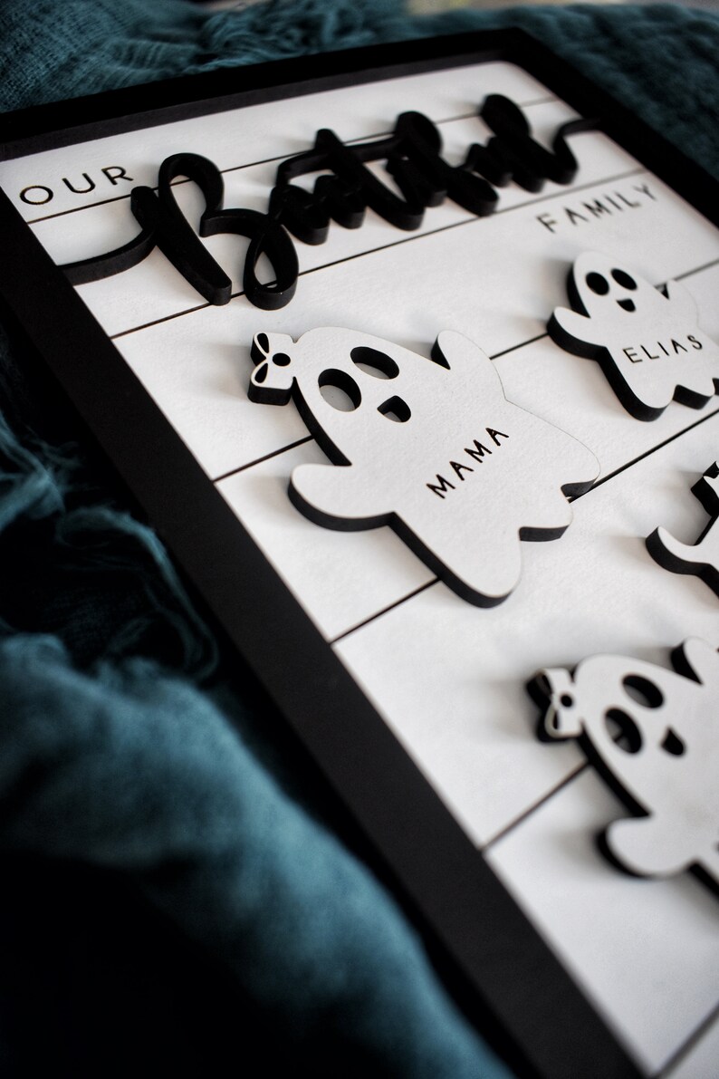 Our Bootiful Family Sign Customized Family Ghost Sign - Etsy