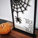 Halloween Decor Signs Spooky Shelf Sitters Spiderweb Sign Trick or ...