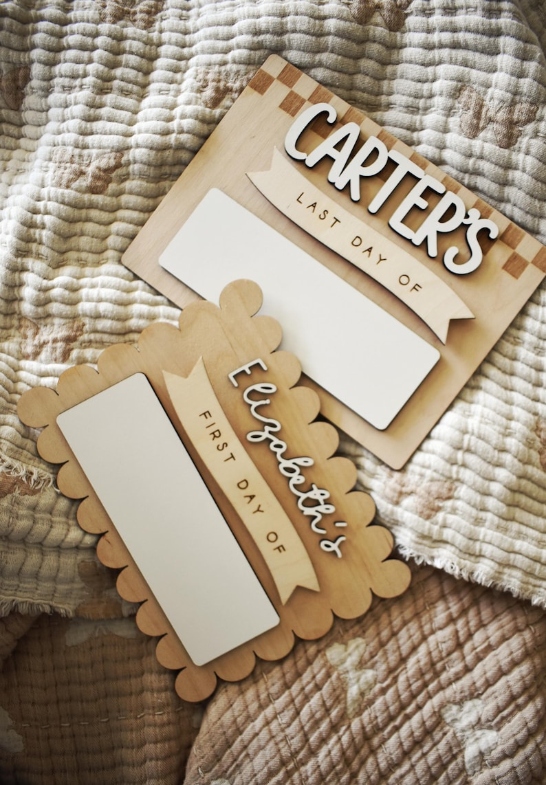 Personalized Back to School Sign | First and Last Day Photo Prop for ...