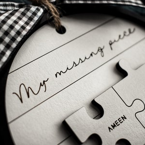My Missing Piece Custom Engraved Couples Christmas Ornament Gift ...