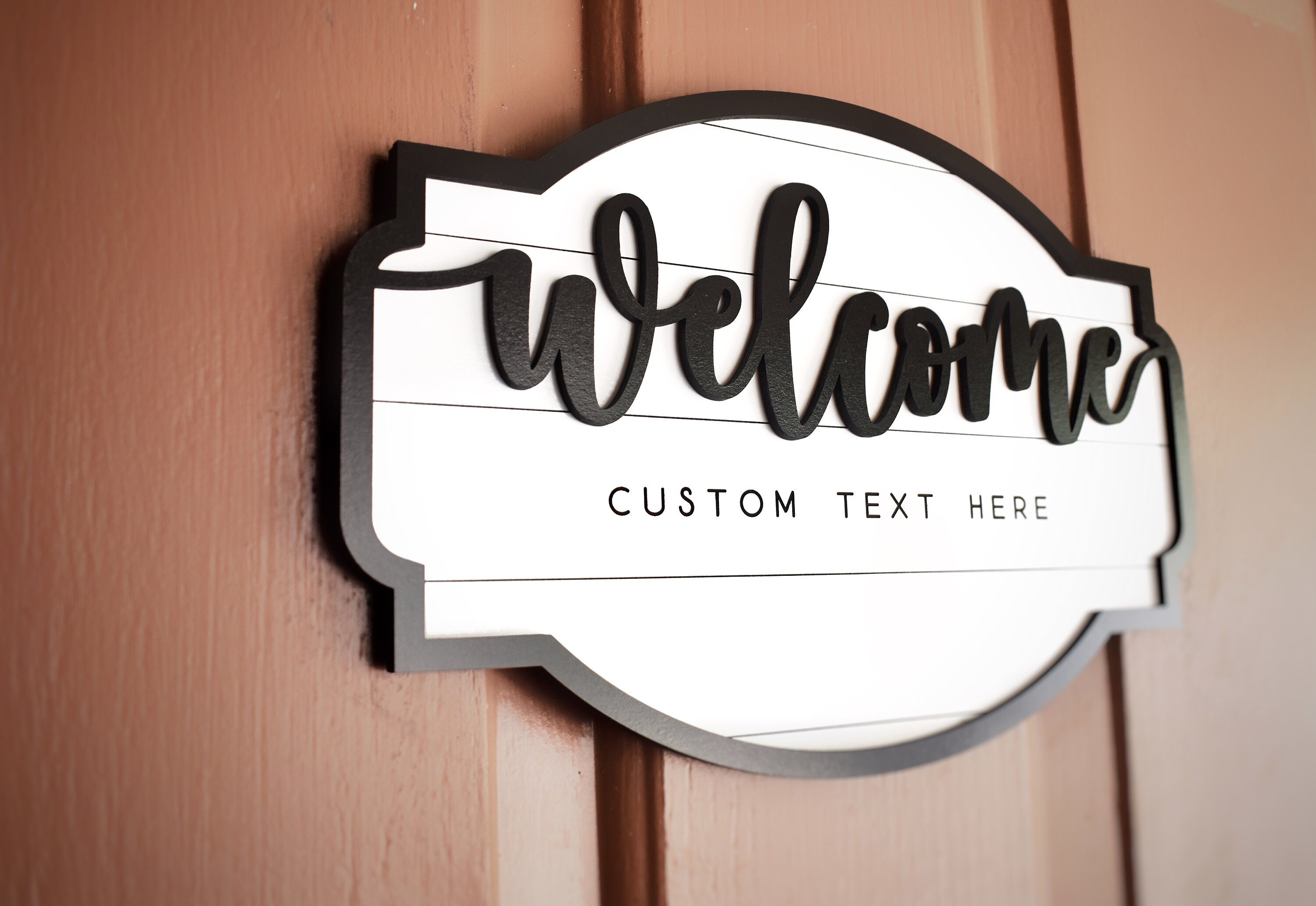 Customizable Welcome Door Sign Farmhouse Custom Sign Front - Etsy