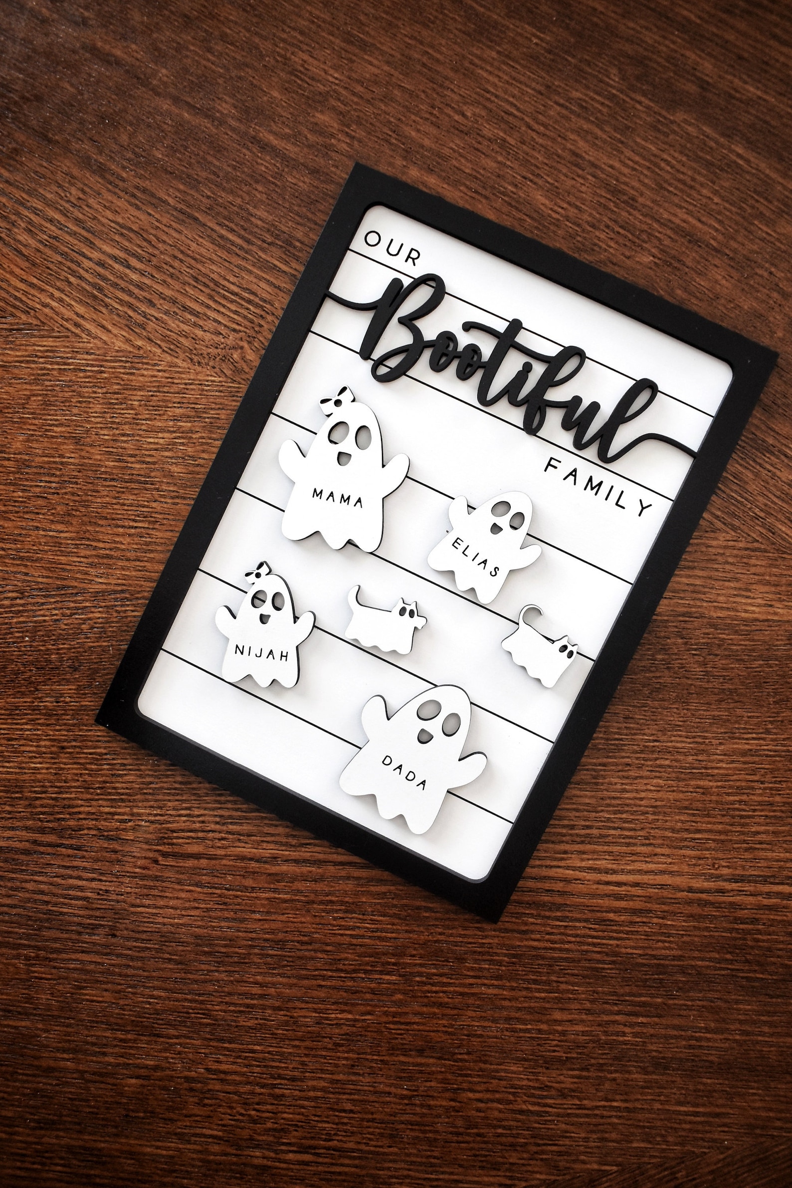 Our Bootiful Family Sign Customized Family Ghost Sign - Etsy