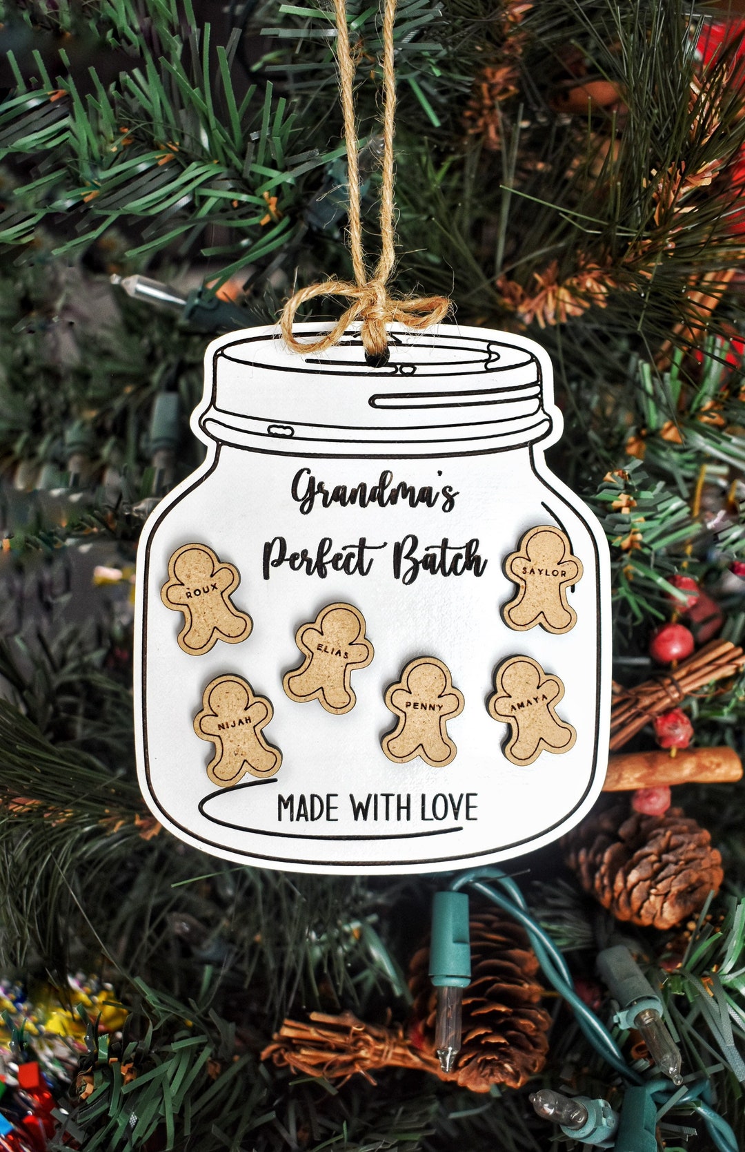 Grandma's Perfect Batch | Personalized Christmas Ornament Gift for ...