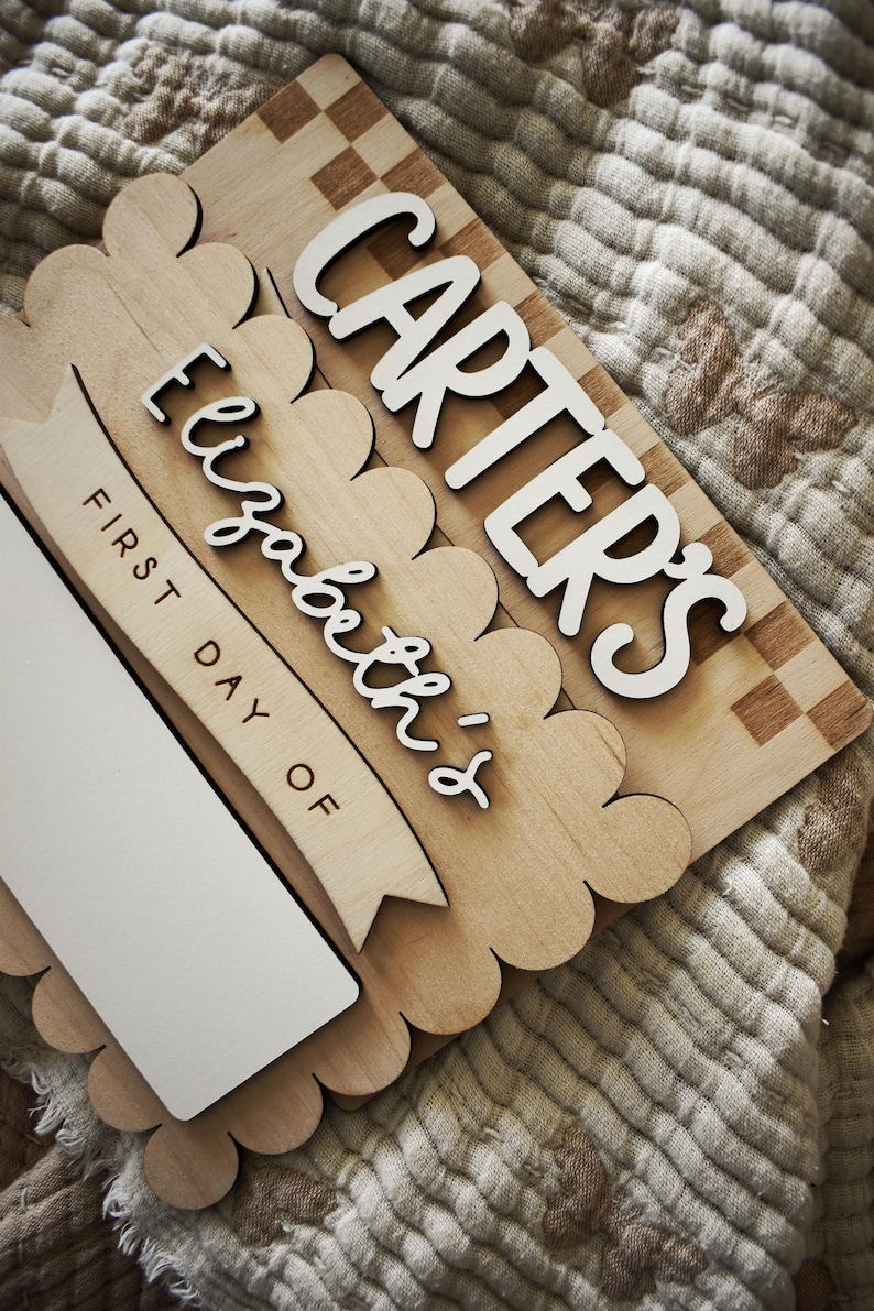 Personalized Back to School Sign | First and Last Day Photo Prop for ...