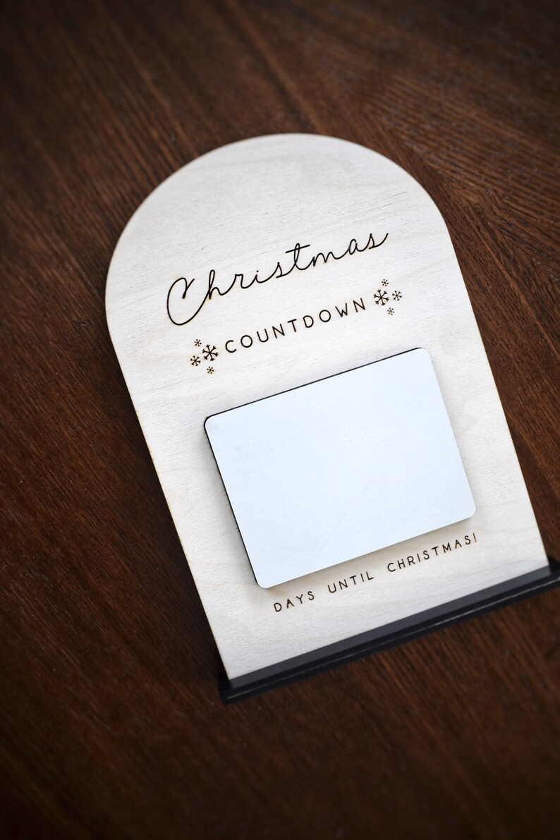 Dry Erase Christmas Countdown Shelf Sitter Days Until - Etsy