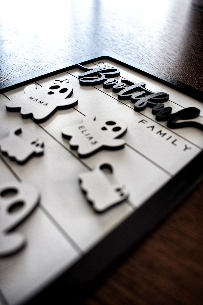 Our Bootiful Family Sign Customized Family Ghost Sign - Etsy