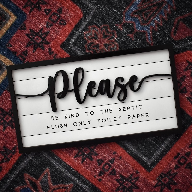 Flush Only Toilet Paper Sign - Etsy