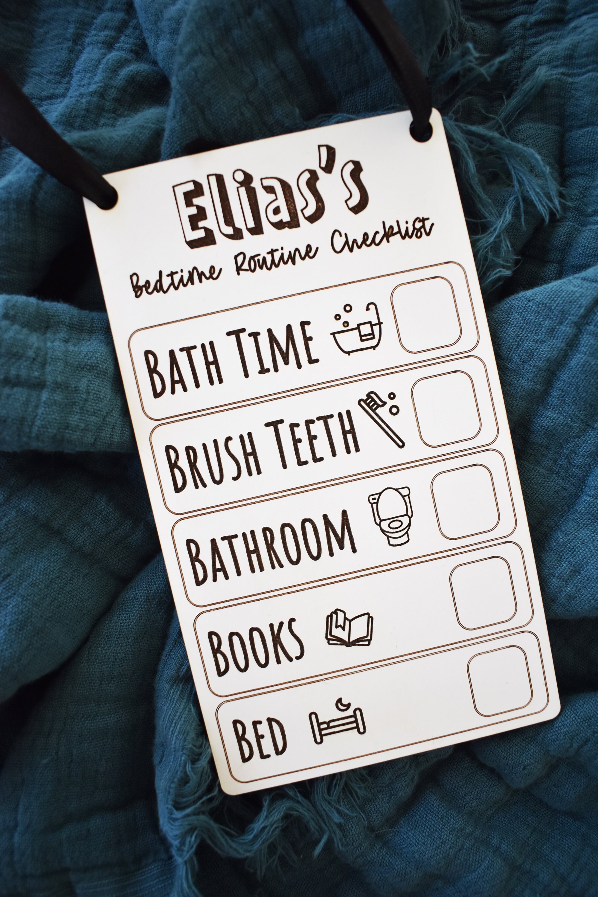 Personalized Bedtime Checklist Sign for Toddlers Dry Erase - Etsy