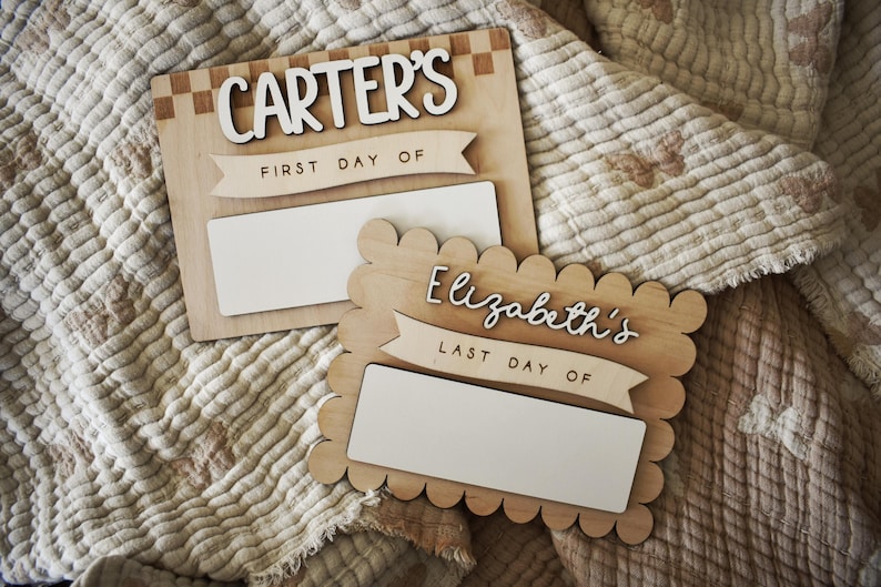 Personalized Back to School Sign | First and Last Day Photo Prop for ...