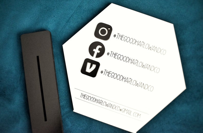 Social Media Sign Black and White Social Media Handle | Etsy