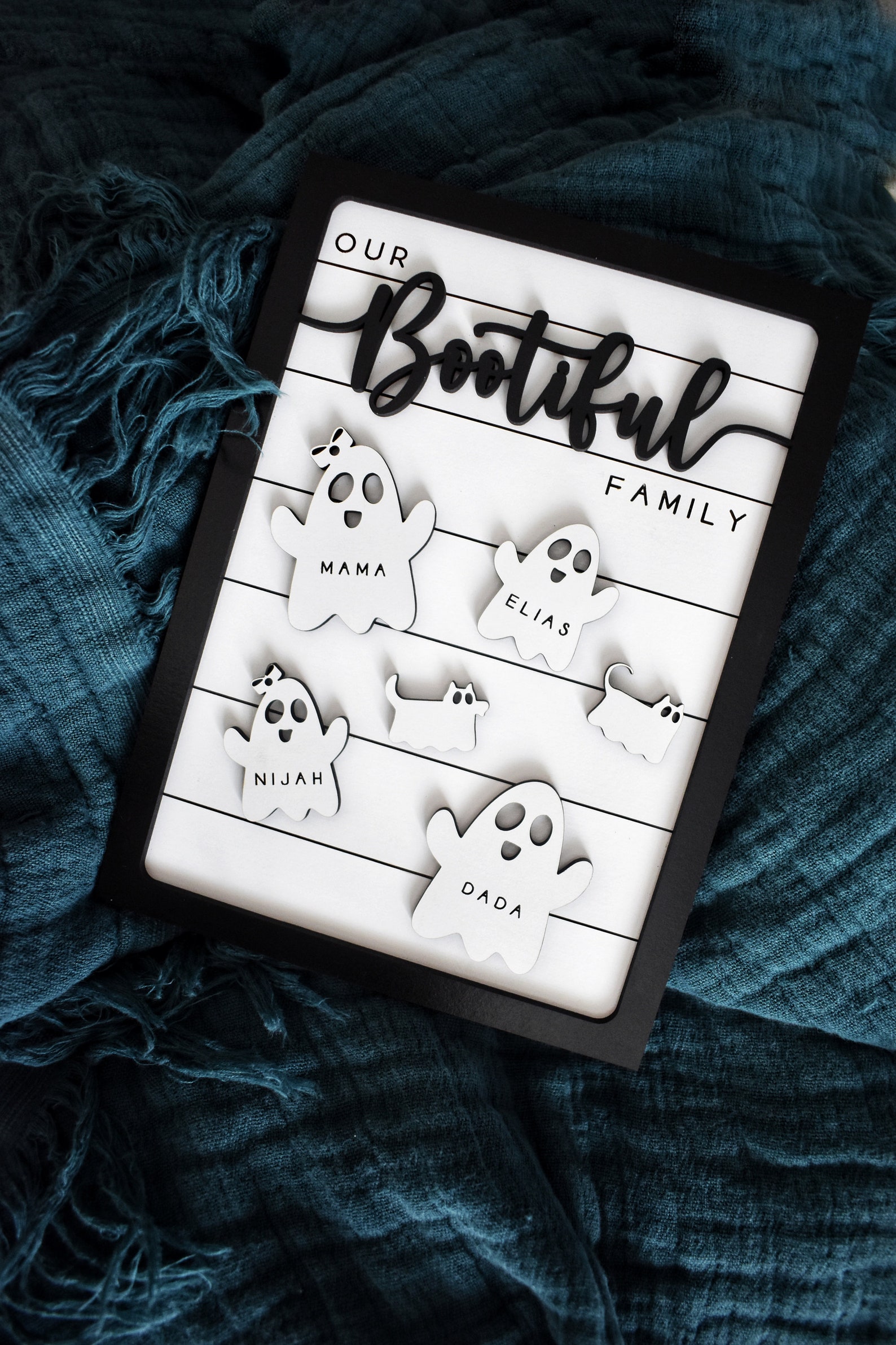 Our Bootiful Family Sign Customized Family Ghost Sign - Etsy