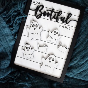 Our Bootiful Family Sign | Customized Family Ghost Sign | Halloween ...