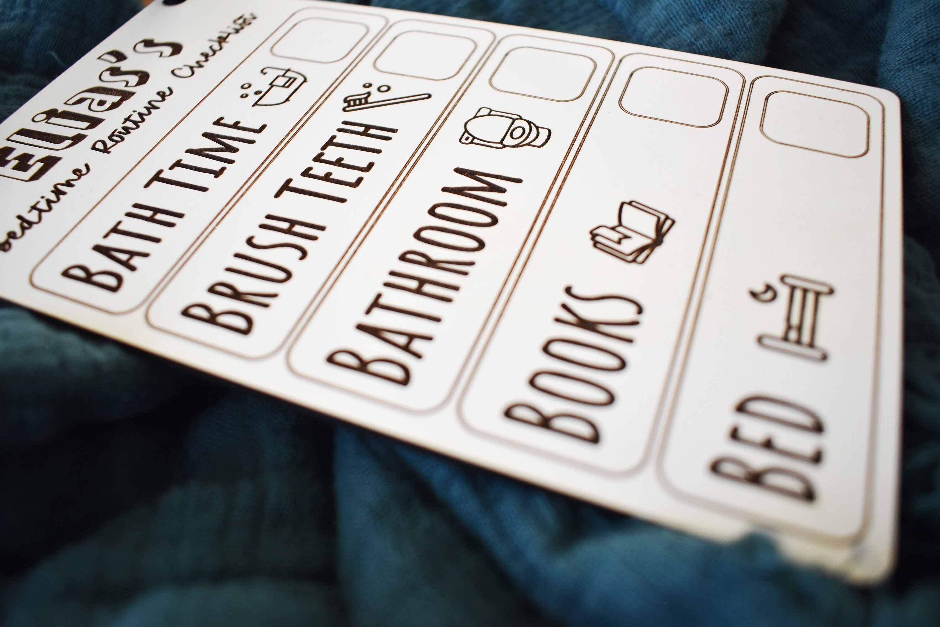 Personalized Bedtime Checklist Sign for Toddlers Dry Erase - Etsy