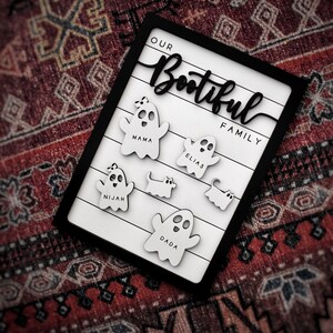 Our Bootiful Family Sign | Customized Family Ghost Sign | Halloween ...