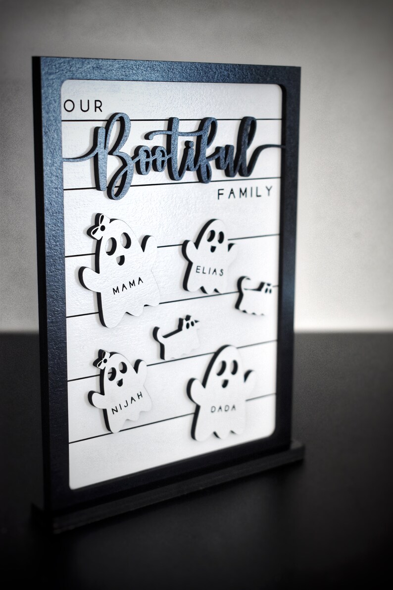 Our Bootiful Family Sign Customized Family Ghost Sign - Etsy