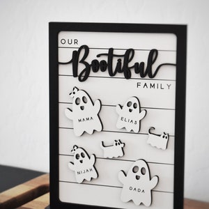 Our Bootiful Family Sign | Customized Family Ghost Sign | Halloween ...