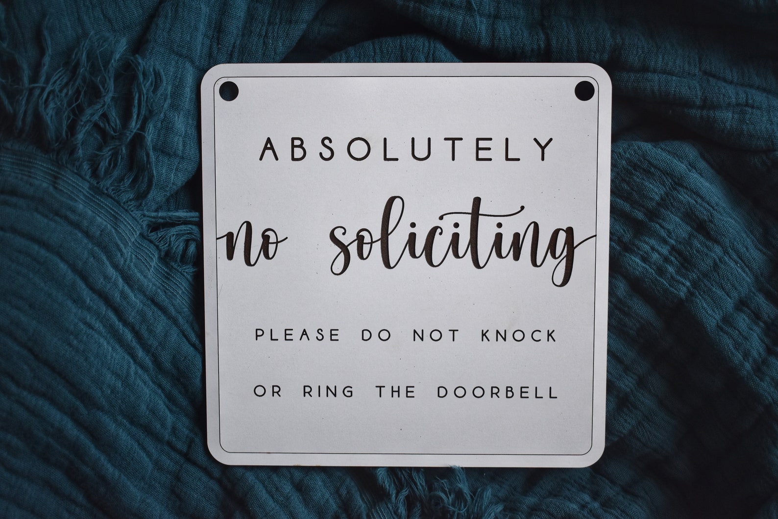 Absolutely No Soliciting Sign, No Soliciting Sign, Please Do Not Knock ...