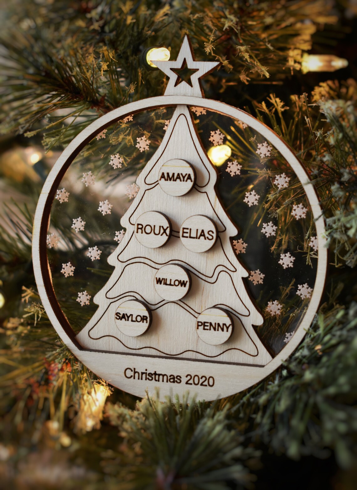 Personalized Family Christmas Tree Ornament 2020 Family | Etsy