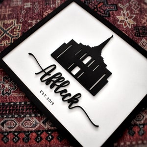 LDS Family Temple Last Name Sign | Temple Emblem Family Mormon Sign ...